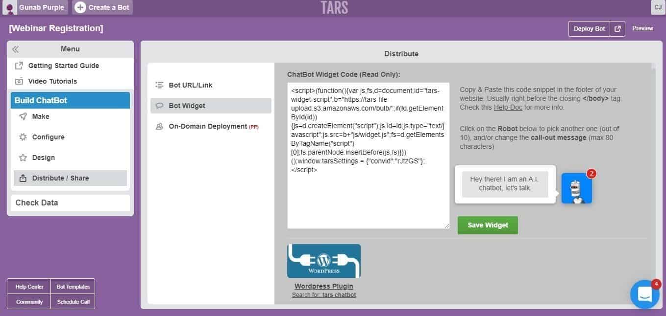 TARS Chatbot Review: Engage and Convert Audience Automatically ...